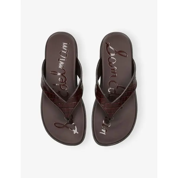 Sam Edelman Lila Leather Sandals - Brown