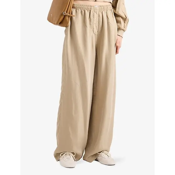 Prada Silk Relaxed Fit Trousers