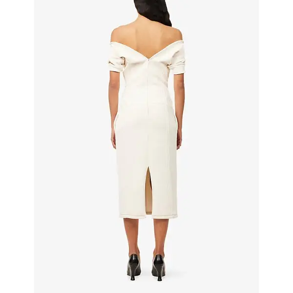 Bottega Veneta Off-shoulder Midi Dress