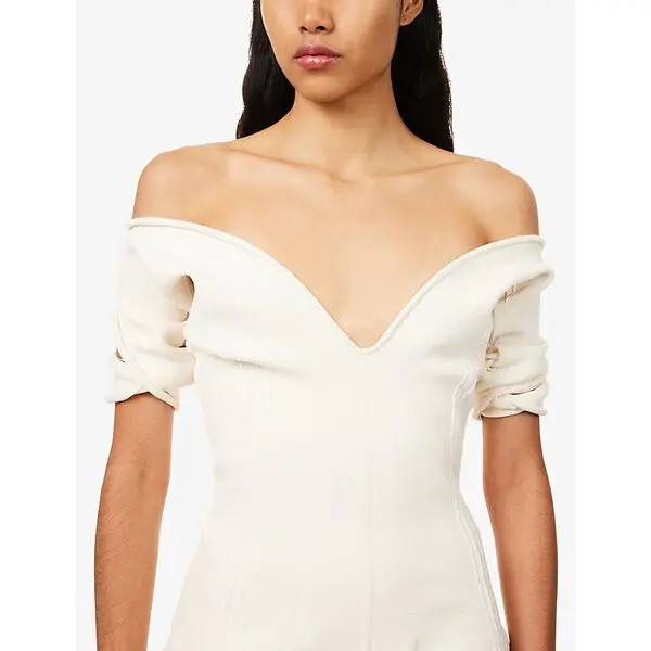 Bottega Veneta Off-shoulder Midi Dress