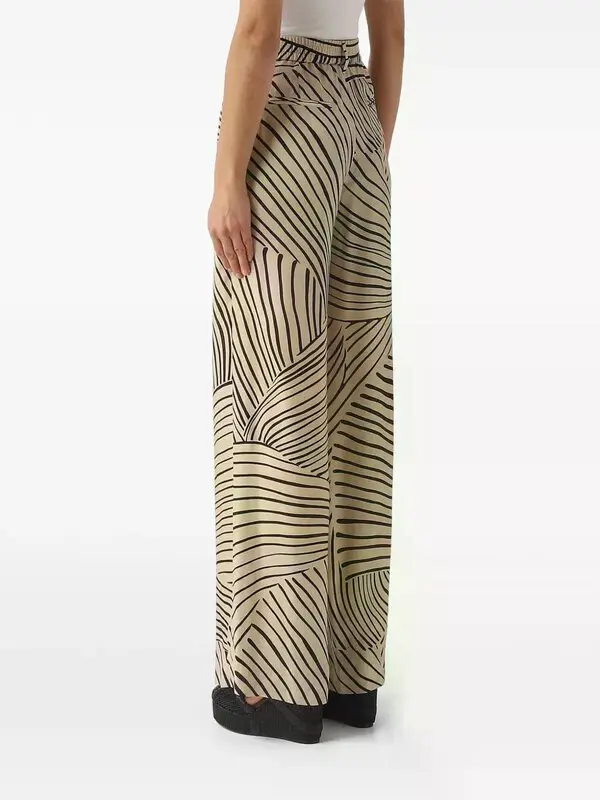 PT TORINO Abstract Print Wide-leg Trousers