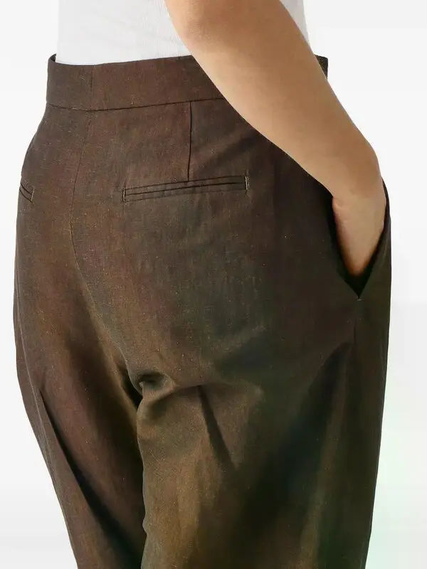 PT TORINO Pleated Waist Trousers With Turned-up Cuffs