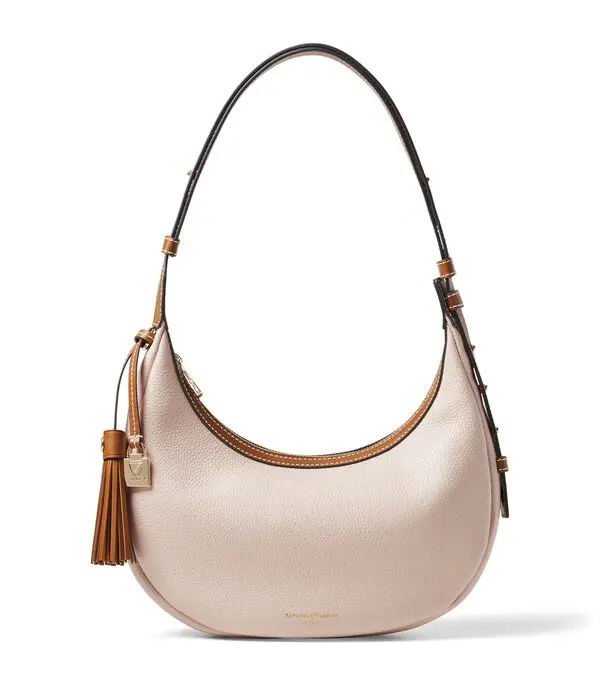 ASPINAL OF LONDON Small Soho Crescent Shoulder Bag - Neutral