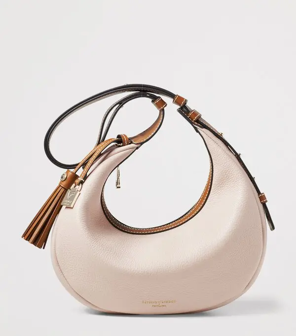 ASPINAL OF LONDON Small Soho Crescent Shoulder Bag - Neutral