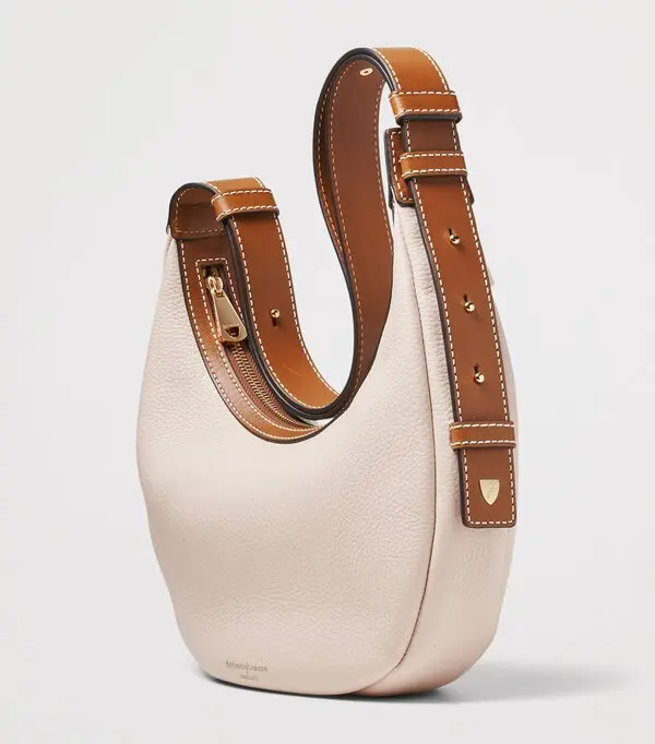 ASPINAL OF LONDON Small Soho Crescent Shoulder Bag - Neutral