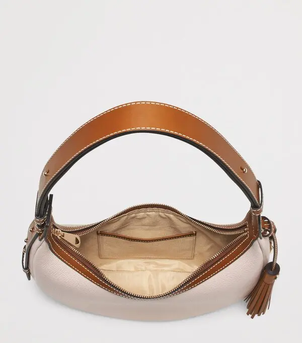 ASPINAL OF LONDON Small Soho Crescent Shoulder Bag - Neutral