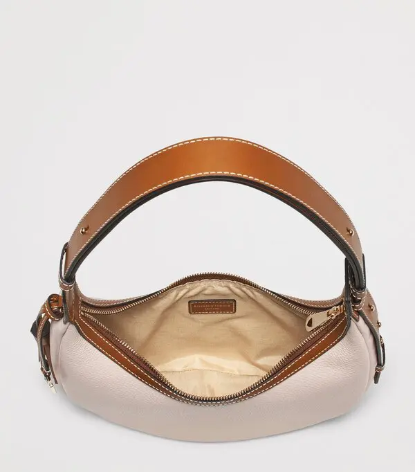 ASPINAL OF LONDON Small Soho Crescent Shoulder Bag - Neutral