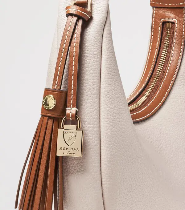 ASPINAL OF LONDON Small Soho Crescent Shoulder Bag - Neutral