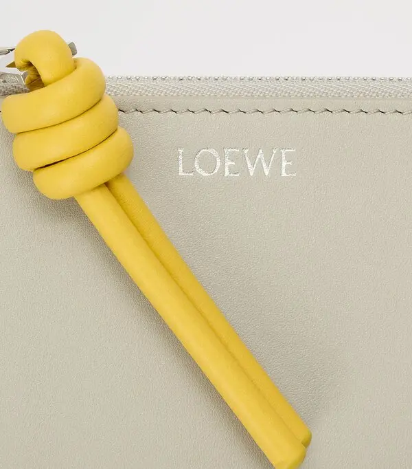 Loewe Leather Knot Card Holder - Grey