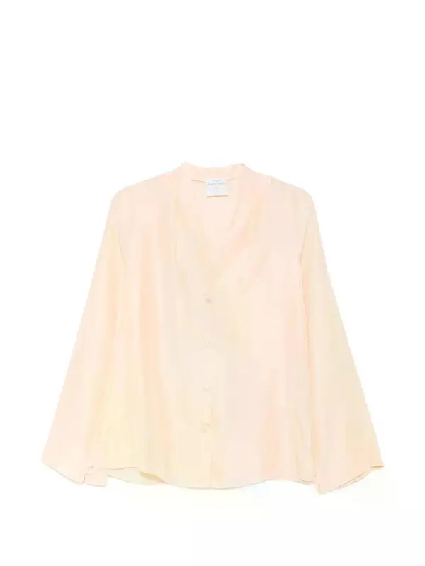 FORTE_FORTE V-neck Silk Shirt