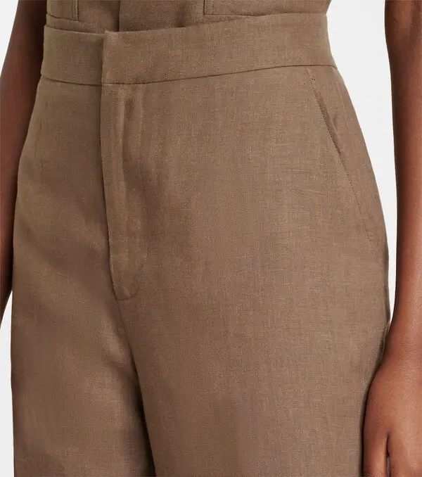 Ralph Lauren Linen Wide-leg Trousers