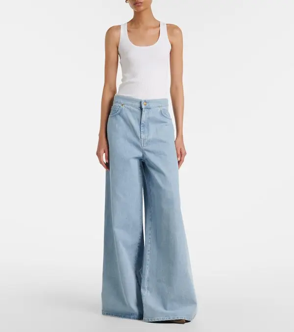 Max Mara High-rise Wide-leg Jeans - Blue