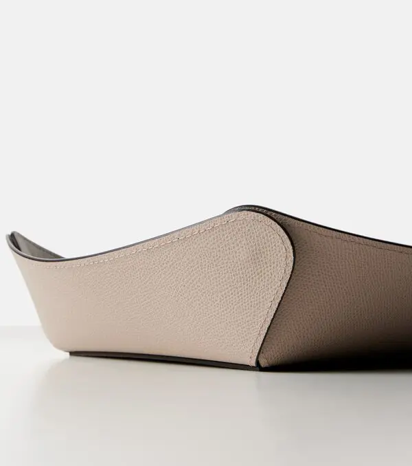 GIOBAGNARA Safran Medium Leather Bowl - Grey