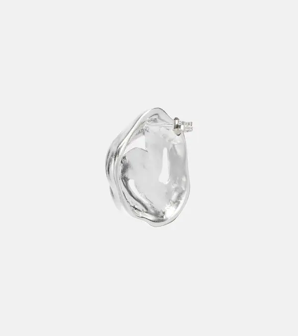 YSSO Knotted Plated Brass Earrings - Silver