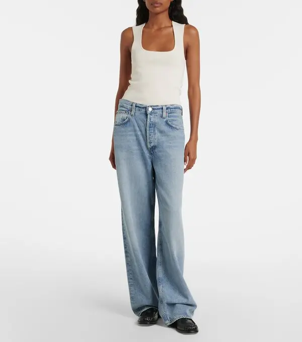 AGOLDE Low Slung Baggy Wide-leg Jeans - Blue