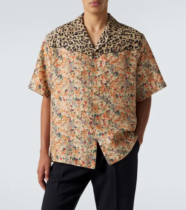 Valentino Garavani Printed Silk Bowling Shirt