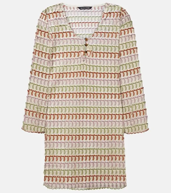Veronica Beard Novien Crochet Minidress - Multicoloured