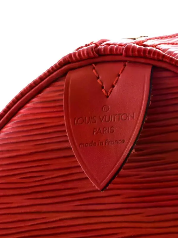 LOUIS VUITTON Speedy Handbag Epi Leather Satchel - Red