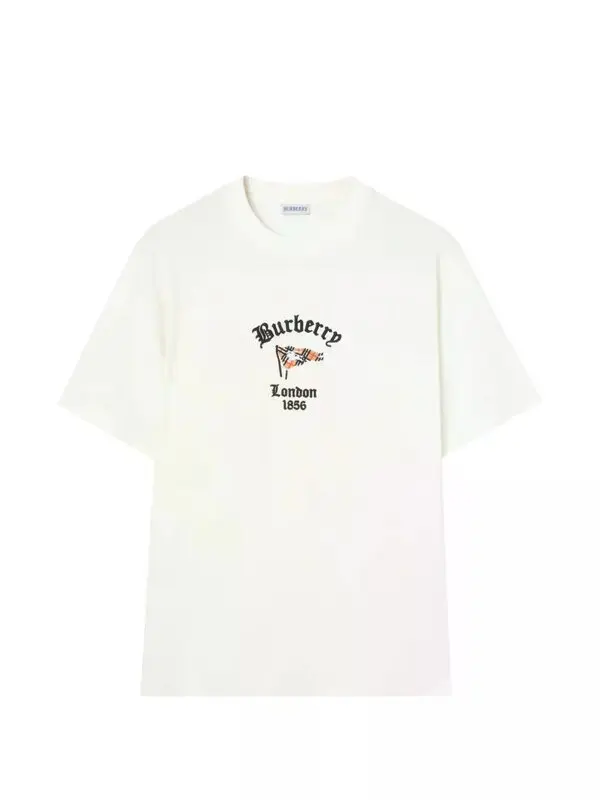 Burberry Check-flag Cotton T-shirt - Neutrals