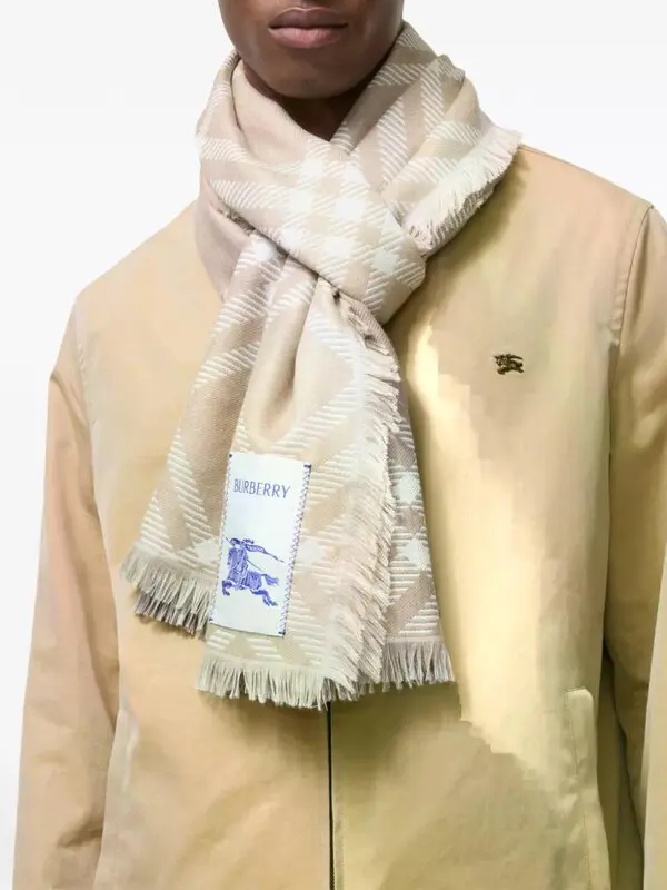 Burberry Gradient Check Wool Silk Scarf