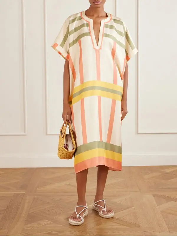 ERES Berlingot Printed Silk-twill Kaftan