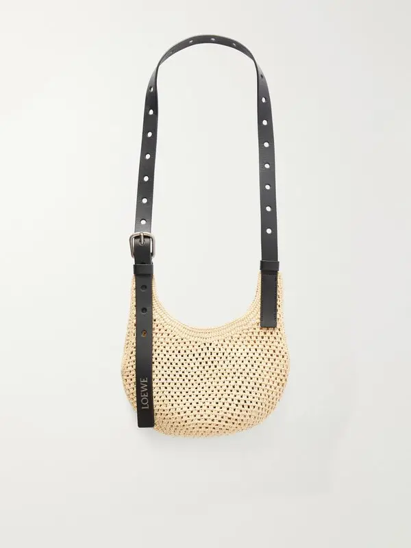 Loewe Punch Hole Raffia Shoulder Bag