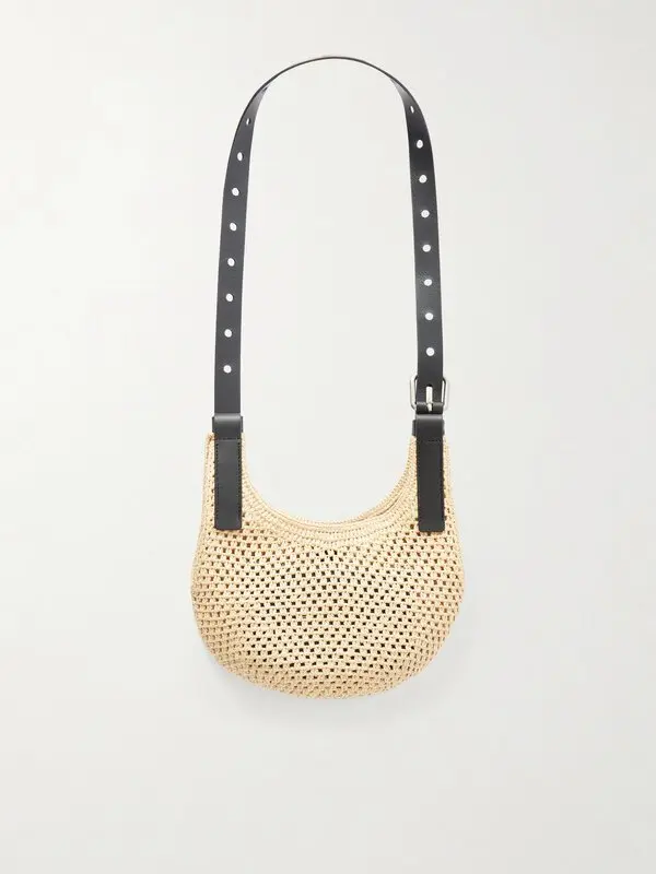 Loewe Punch Hole Raffia Shoulder Bag