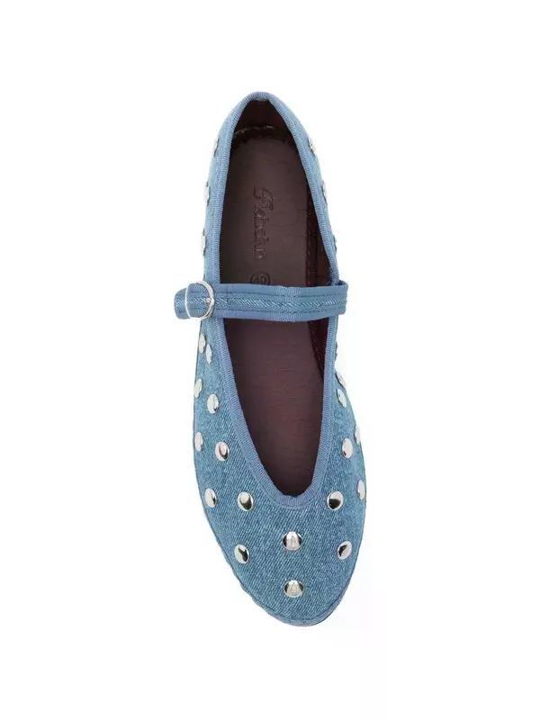 FLABELUS Mae Stud-embellished Ballet Flats