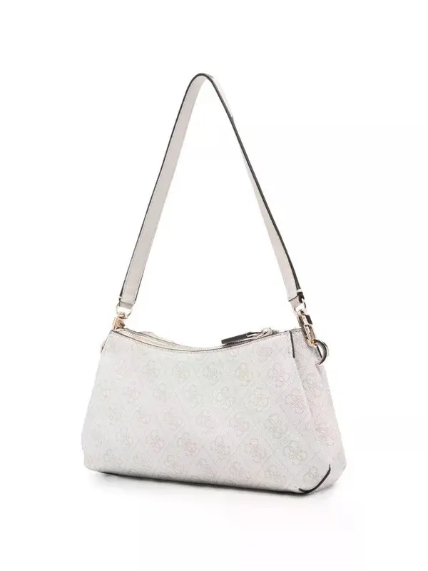 Guess All-over Logo Print Shoulder Bag - Neutrals