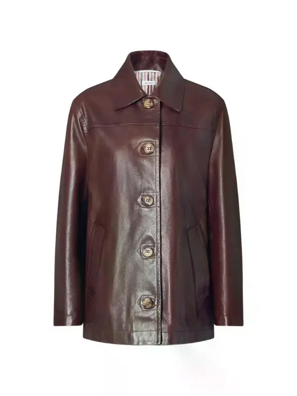 Thom Browne Leather Dockside Coat