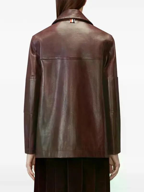Thom Browne Leather Dockside Coat