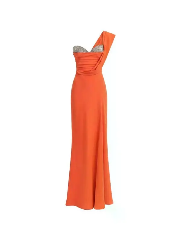GEMY MAALOUF Embellished One-shoulder Gown