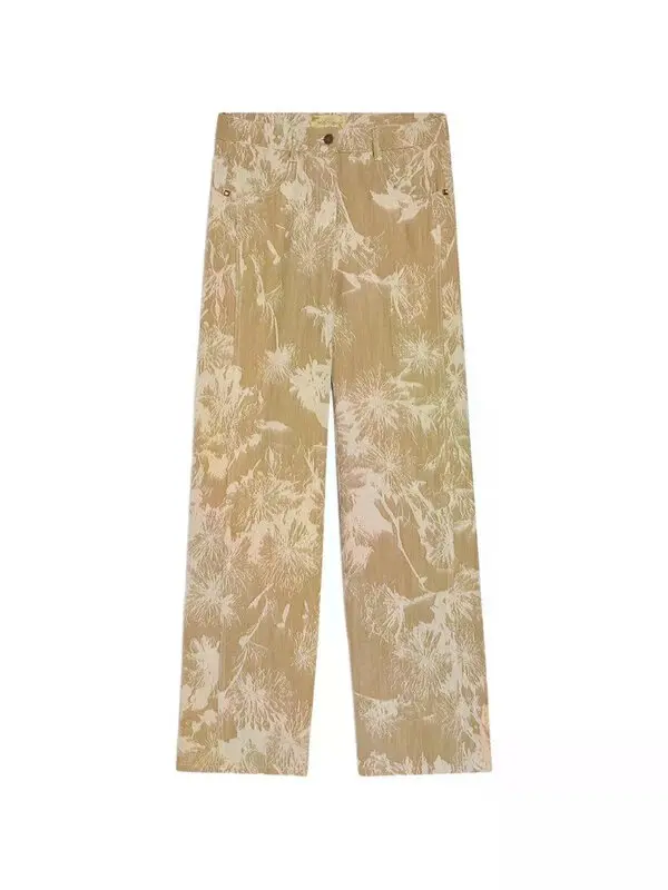 Momoni Jacquard Floral Trousers