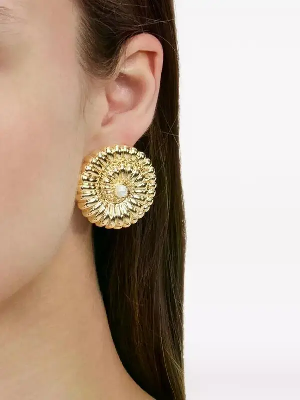 SELF-PORTRAIT Crystal-embellished Spiral Earrings