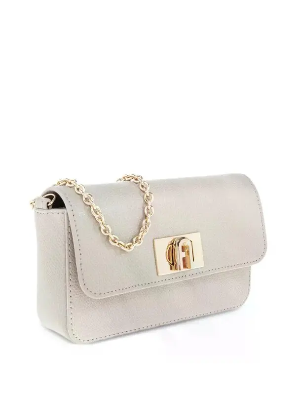 Furla 1927 Mini Leather Shoulder Bag - Grey