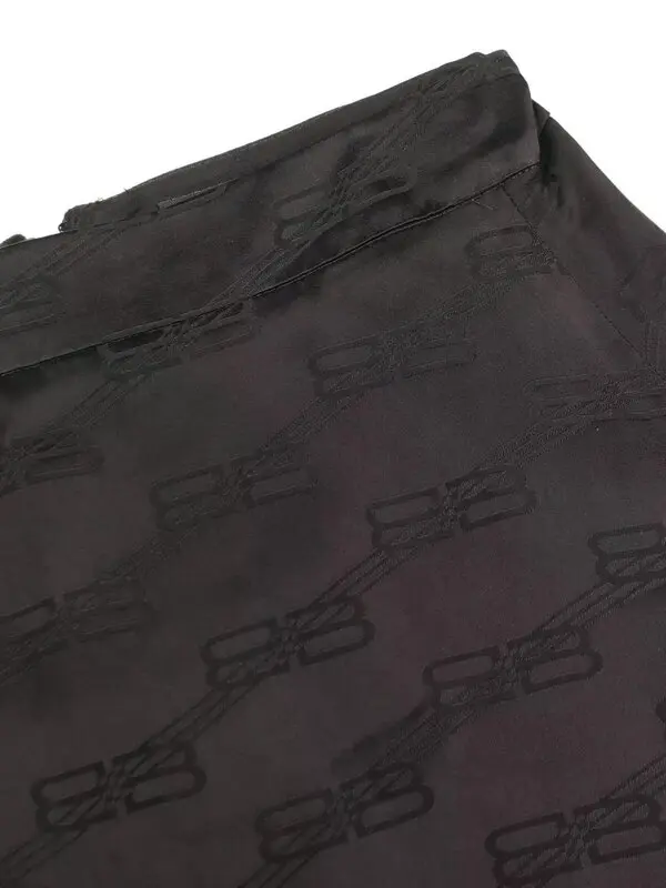 Balenciaga Bb Logo Pattern Jacquard Skirt