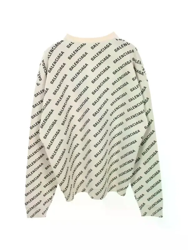 Balenciaga All-over Logo Knit Sweater