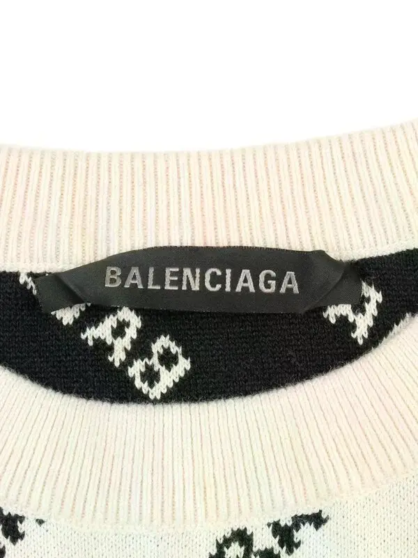 Balenciaga All-over Logo Knit Sweater