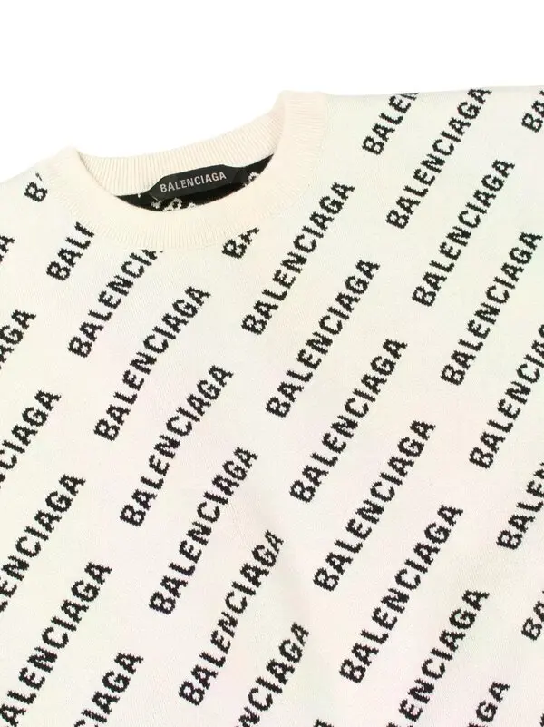 Balenciaga All-over Logo Knit Sweater