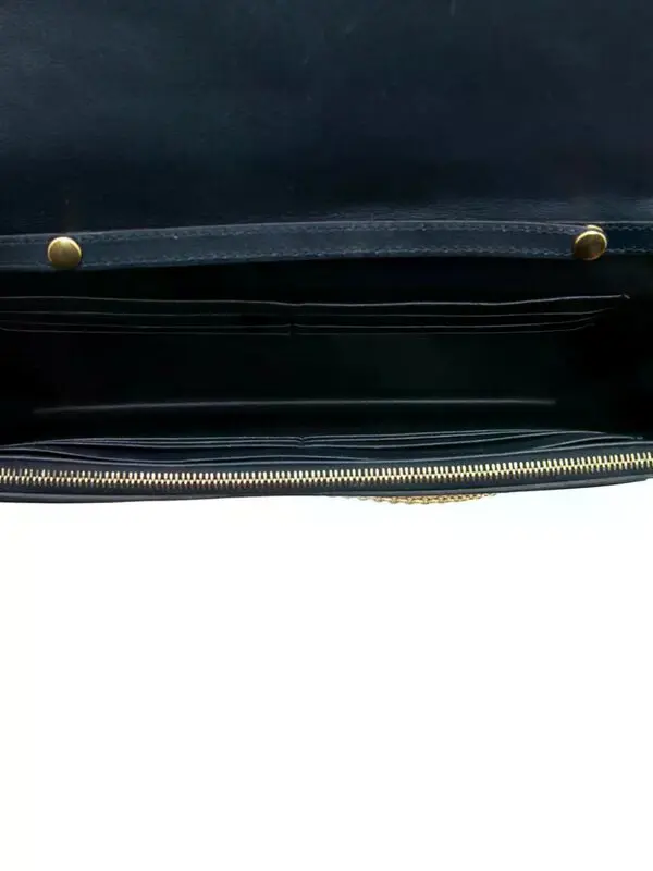 Celine Tricolor Leather Pocket Envelope Flap On Chain Crossbody Bag - Blue