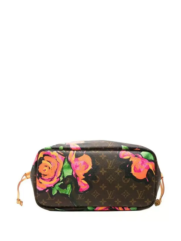 LOUIS VUITTON 2009 Monogram Roses Neverfull Mm Tote Bag