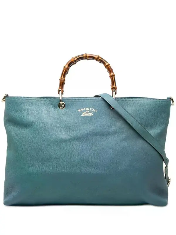Gucci Calfskin Bamboo Shopper Satchel