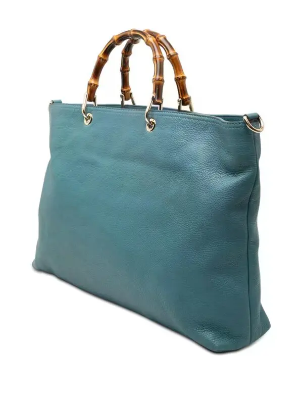 Gucci Calfskin Bamboo Shopper Satchel