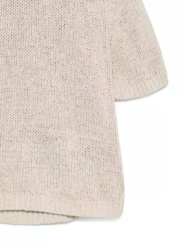 Marc O'polo Open-knit Short-sleeve Sweater - Neutrals