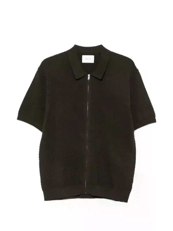 Nn07 Gustav 60016 Zip-up Knitted Shirt