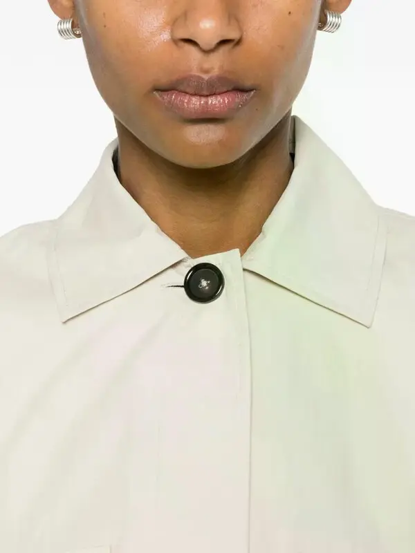 TOTEME Oyster Beige Drawstring Waist Coat - Neutrals