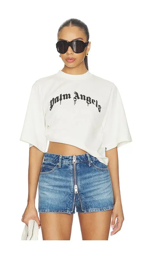 Palm Angels Curved Logo Boxy T-shirt