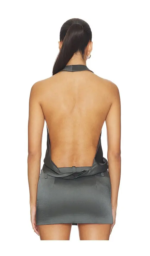 Lioness Esme Halter Top In Satin Crepe