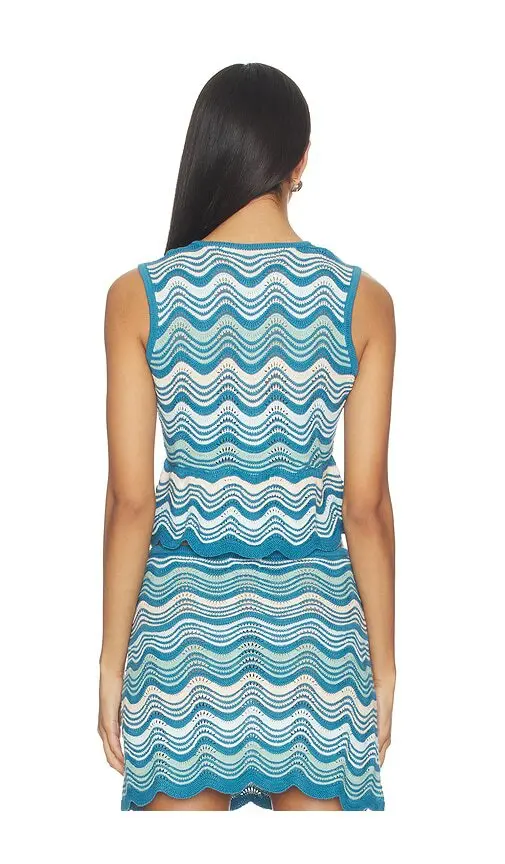 CAPITTANA Sisa Cropped Knit Top - Teal