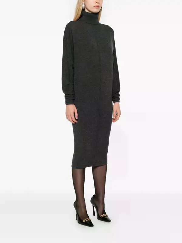 Saint Laurent Wool Knitted Midi Dress